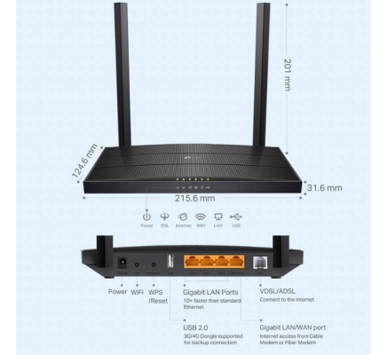 Modem Routeur TP-LINK Archer VR400 v3 | Algérie